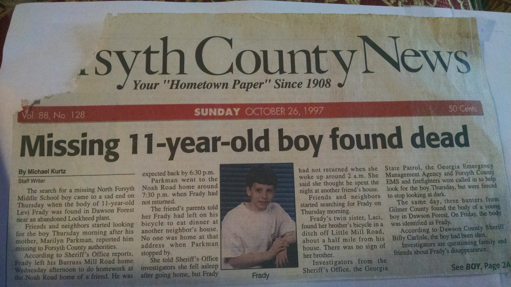 Revisiting Levi Frady’s last day, Oct. 22, 1997 – levifrady.com